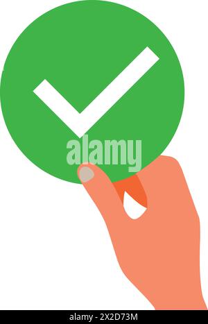 vote hand accept flat style icon vector illustration design Stock ...