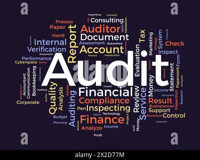 Audit word cloud template. Business model concept vector background ...