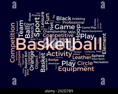 Basketball word cloud template. Sports concept vector background Stock ...