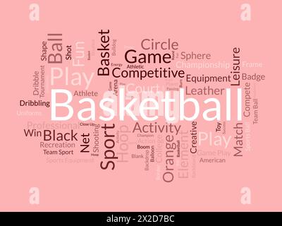 Basketball word cloud template. Sports concept vector background Stock ...