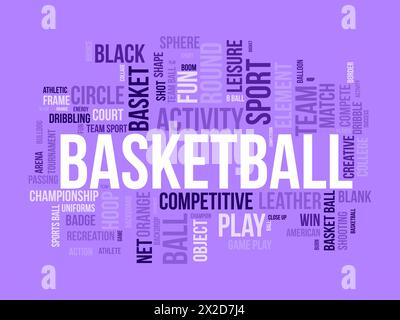Basketball word cloud template. Sports concept vector background Stock ...