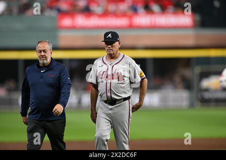 Atlanta Braves manager Brian Snitker (43) is shown during a baseball ...