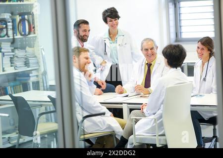 Meeting of doctors, clinical session, Hospital, Donostia, San Sebastian ...