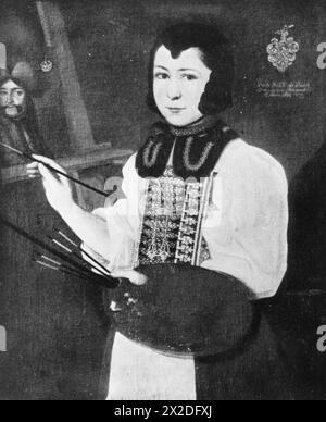 Self-portrait. 1691. Anna Waser - 1691 Stock Photo - Alamy