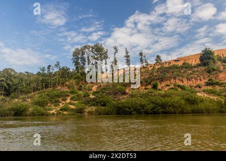 Trees are removed due to increasing levels of Nam Ou river during Nam ...
