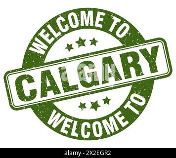 Calgary stamp. welcome to Calgary green sign Stock Vector Image & Art ...