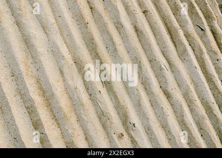 Sand with natural diagonal wavy ridges pattern. Suitable for background ...