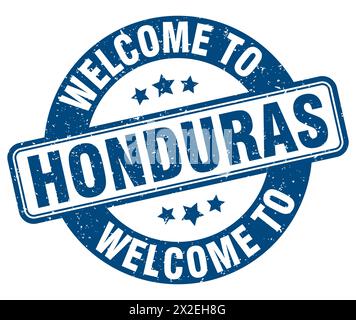 welcome to Honduras blue round vintage stamp Stock Vector Image & Art ...