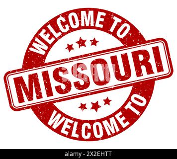 Welcome to Missouri stamp. Missouri round sign isolated on white ...