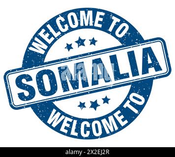 Welcome to Somalia stamp. Somalia round sign isolated on white ...