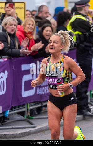 Anya Culling competing in the TCS London Marathon 2024 passing through ...