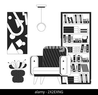Place to rest at home 2D linear cartoon object Stock Vector Image & Art ...