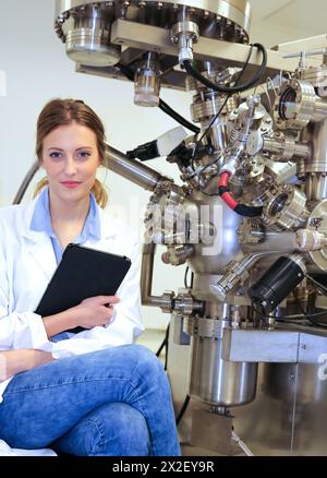Researcher. Surface spectrometer, Photoelectron spectroscopy, Auger ...