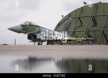 A newly painted 257 Squadron Typhoon jet used by the Typhoon Display ...