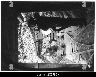 SUBTERRANEAN OPERATIONS CENTRE UNDER CONSTRUCTION - A sapper excavating ...