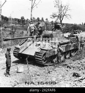 A German Tiger tank MK. VI, found abandoned and blown up, on August 27 ...