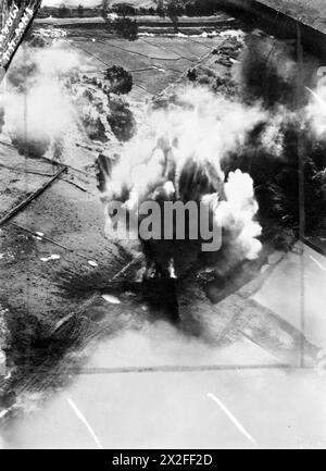 Burma Campaign, 1941-1945. An aerial reconnaissance photo shows the ...