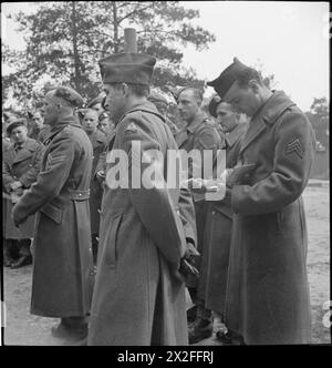 British and American soldiers study hygiene equipment and practices on ...