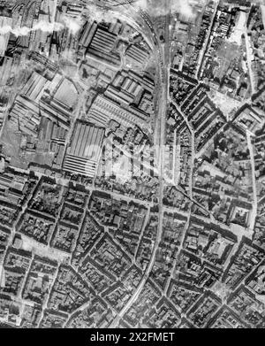 This aerial reconnaissance photo, taken during World War II, provides a ...