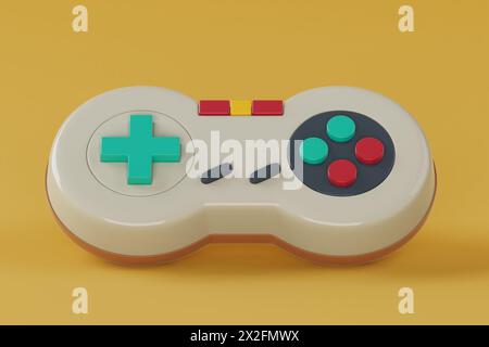 3d rendering of a retro gaming hand cursor with a lime green voxel ...