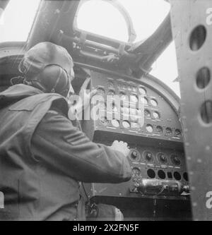 Inside a Halifax Aircraft of Bomber Command; the Captain of the ...