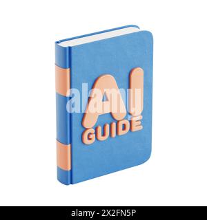 AI Guide Book Icon on a white background. 3d Rendering Stock Photo - Alamy