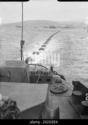 Royal Navy Vessels Maintain the Boom Defence at Scapa Flow, Scotland ...