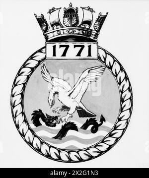 FLEET AIR ARM SQUADRON CRESTS. 1944. - The crest of 884 Squadron Stock ...