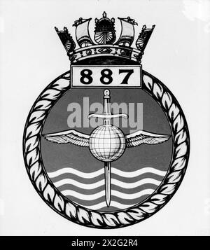 FLEET AIR ARM SQUADRON CRESTS. 1944. - The crest of 884 Squadron Stock ...