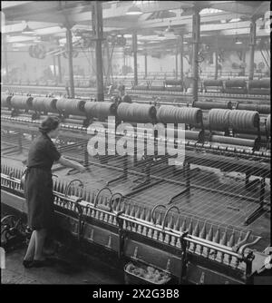 In April 1942, British textile workers process salvaged rags into wool ...