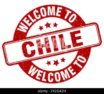 Welcome to Chile stamp. Chile round sign isolated on white background ...