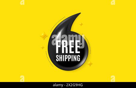 Delivery included tag. Free shipping sign. Offer 3d quotation banner ...