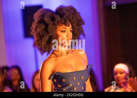 19th April 2024. Runway model detail and vibe during the 2024 Austin ...