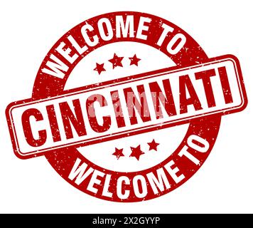 Cincinnati red round grunge stamp Stock Vector Image & Art - Alamy