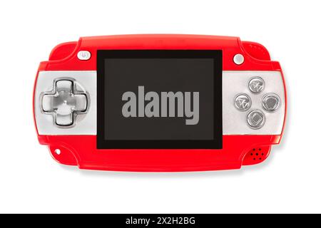 red gamepad isolated on white background Stock Photo - Alamy