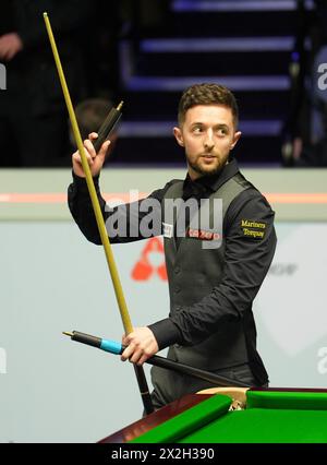 Joe O'Connor celebrates beating Mark Selby (not pictured) on day three ...