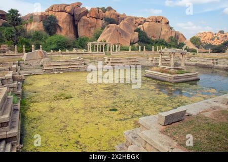 Step well also known as Pushkarani, is a medieval water reservoir at ...