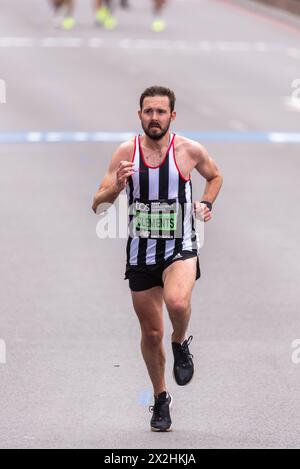 Kieran Clements competing in the TCS London Marathon 2024 passing ...