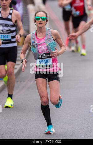 Jemima Farley competing in the TCS London Marathon 2024 passing through ...