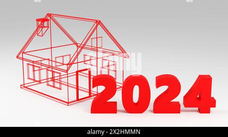 Little symbols saying 2024 Christmas mood sign 2024 On The light ...