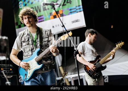 Fat Dog perform at the British Music Embassy during SXSW 2024 in Austin ...