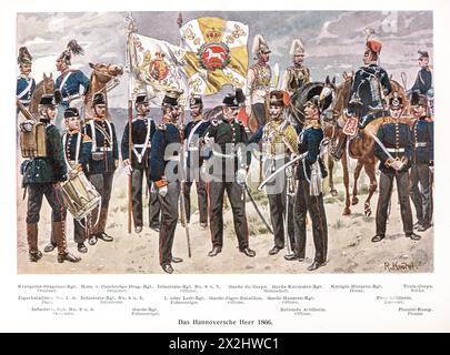 Historical, colour illustration, colour plate uniforms, Royal German ...