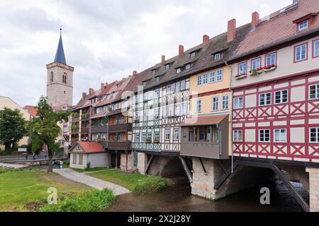 The Kraemerbruecke is the oldest secular building in Erfurt and is one ...