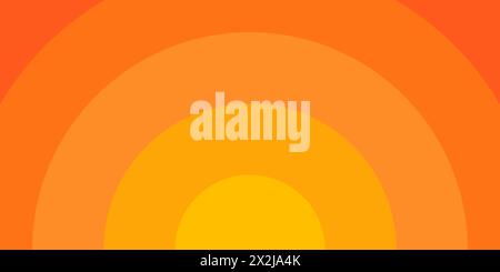 Orange concentric circles background. Sun, sunlight or sunrise ...