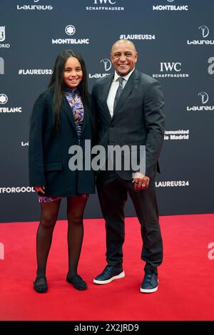 Madrid. Spain. 20240422, Roberto Carlos, Rebeca da Silva Rocha attends ...