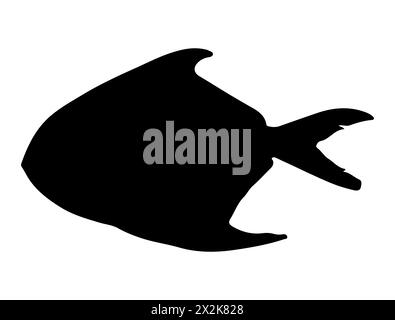 Pomfret fish silhouette vector art Stock Vector Image & Art - Alamy