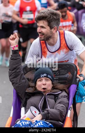 Comedians Ivo Graham and Rosie Jones participating in the TCS London ...