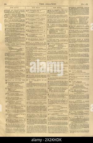 Page of old newspaper notices adverts, 1870s 19th Century, Vintage ...