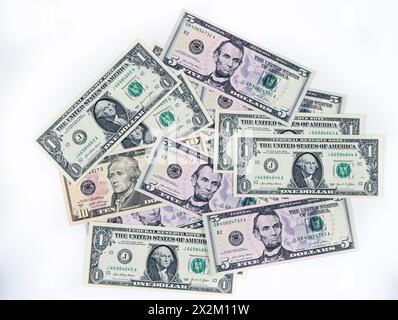Dollarscheine, Symbolfoto, Studioaufnahme Stock Photo - Alamy