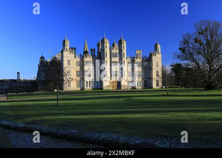 The Golden gate and west front of Burghley house, an Elizabethan ...